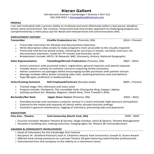 KG Resume | PDF