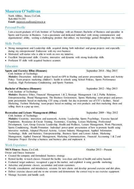 Maureen O'sullivan presentations