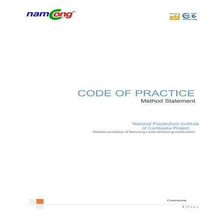 01 Construction Code of Practice - Method of Statement | PDF