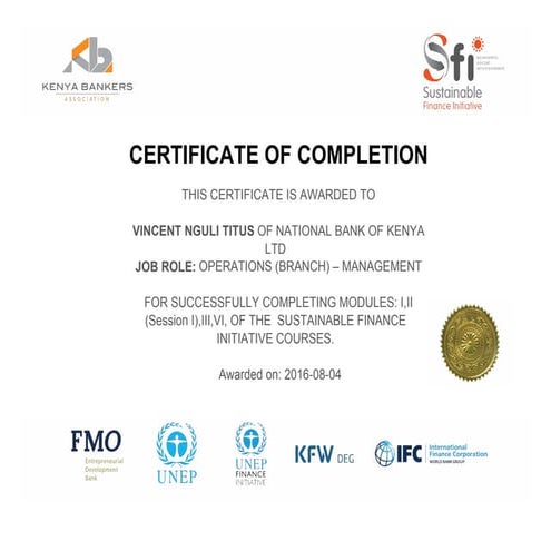 SFI COURSE CERTIFICATION | PDF
