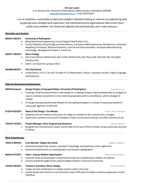 Nicholas Coad Resume | PDF