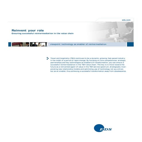 Reinvent your role –Ensuring successful reintermediation in the value ...