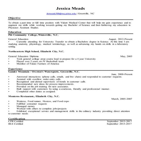 resume.no address | DOCX