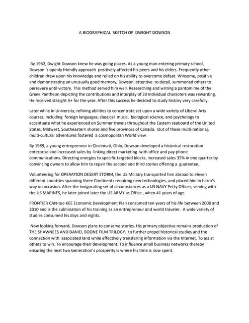 Biographical sketch lesson plan | DOCX