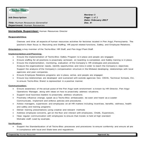 HR Generalist | DOCX
