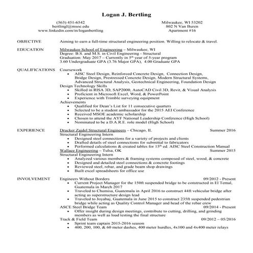 Resume | PDF | Civil Engineering Industry | Industries