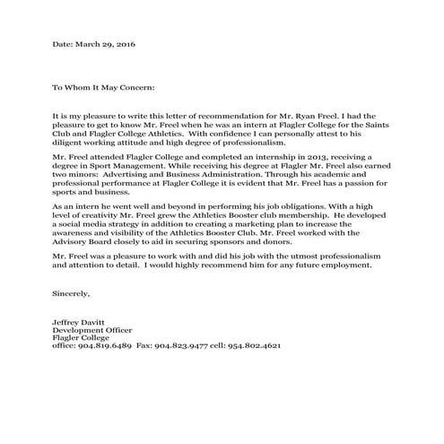 Reference Letter 2 (Part-Time Job) | PDF