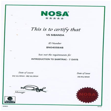 NOSA | PDF