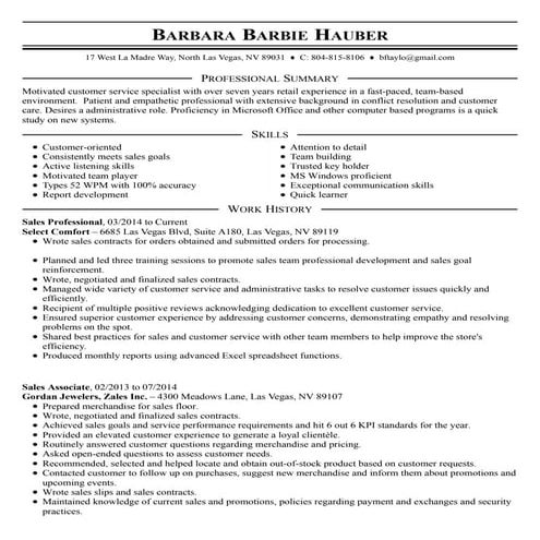 Barbara Barbie Hauber Resume 1 | PDF