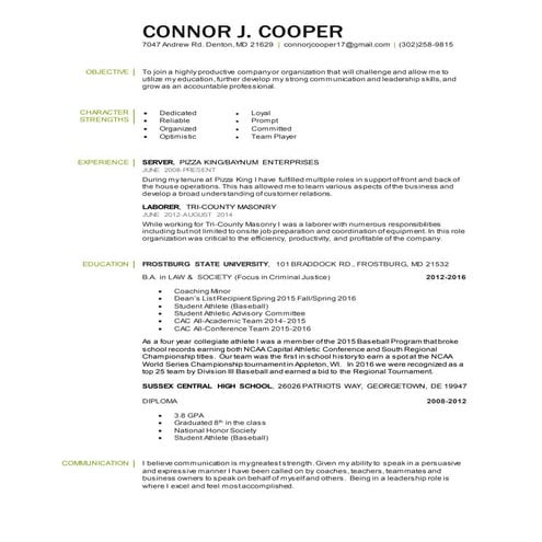 Resume-Connor | PDF | Free Download