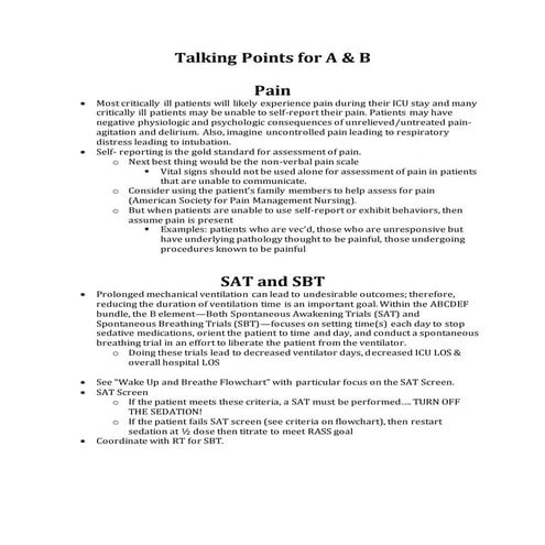 Talking Points A and B | PDF