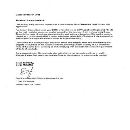 Reference Letter | PDF