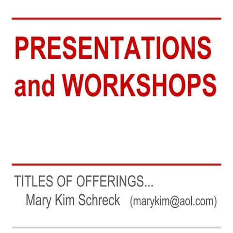 TITLES OF PRESENTATIONS 2 | PPT