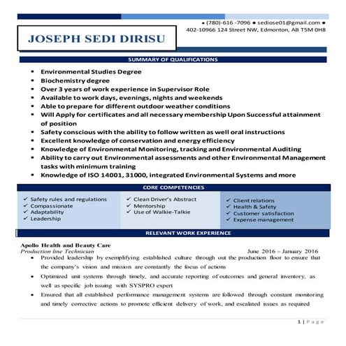 Morris Demitry Resume | DOCX