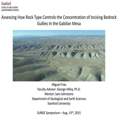 Assessing How The Rock Type Controls the Concentration of Incising ...