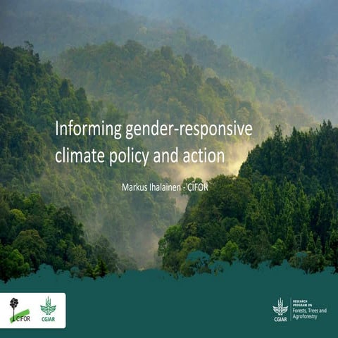 Informing gender-responsive climate policy and action | PDF