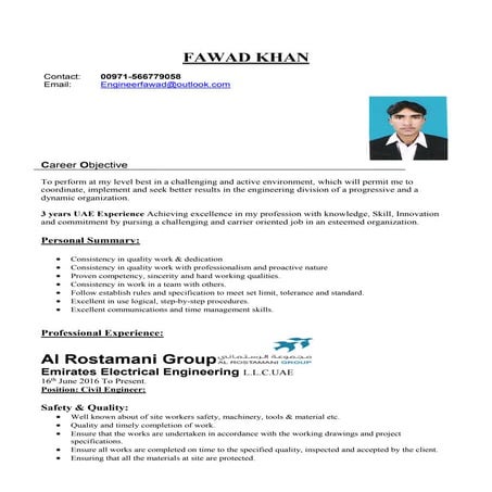 Updated CV Fawad Khan | PDF