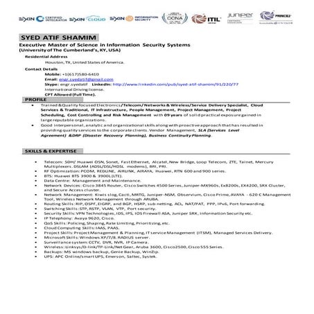 Resume_SyedAtifShamim | DOCX