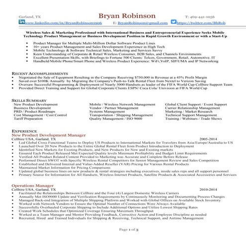 Bryan Robinson - Resume CV12082014 | PDF