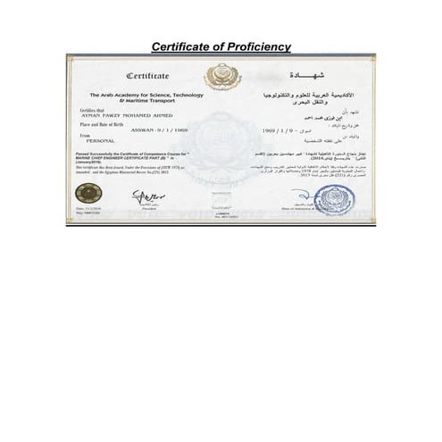 Certificate of Proficiency | PDF