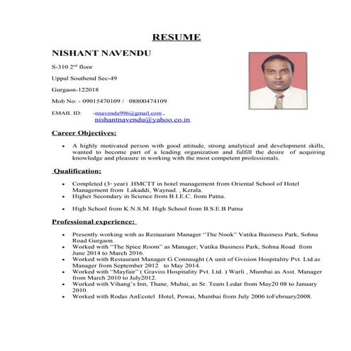 Nishant CV | DOC