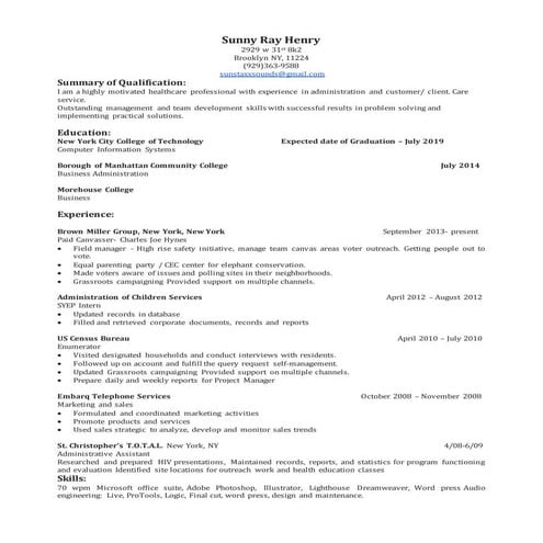 Sunny Henry 2015 | PDF