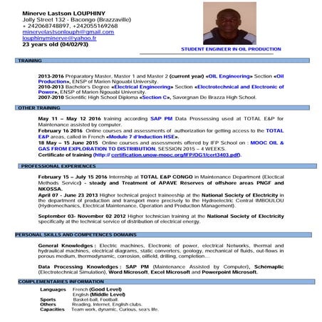 ERIC NGOMA CV | PDF
