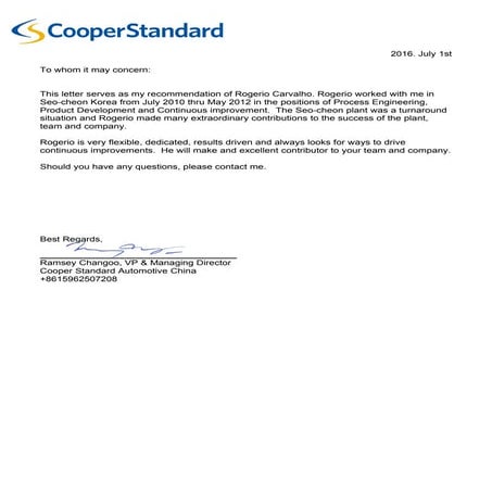 Recommendation Letter 3 | PDF