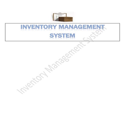 Inventory Management System | DOCX