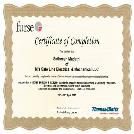 Furse Training Certificate | PDF