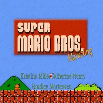 Super Mario Bros MKTG presentation | PPT