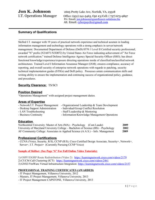new IT resume | PDF