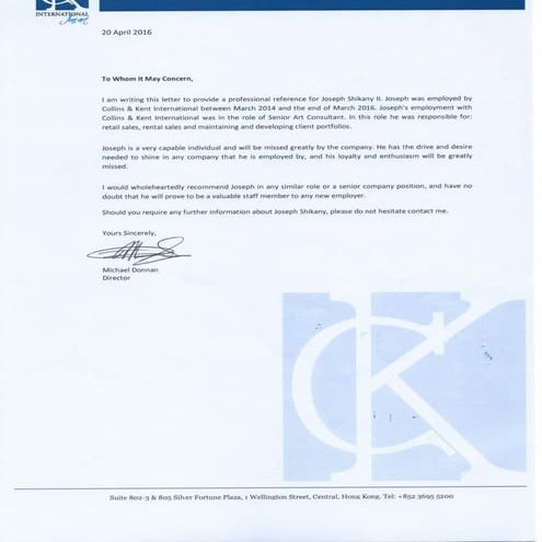 CKI Recommendation Letter | PDF