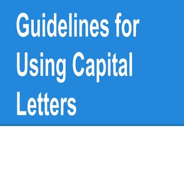 Guidelines for using capital letters | PPTX