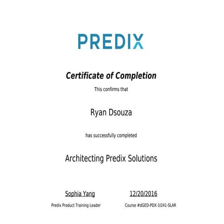 Predix Solution Architect Certificate | PPT