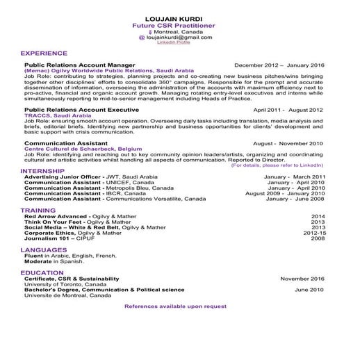 CV_Loujain Kurdi | PDF