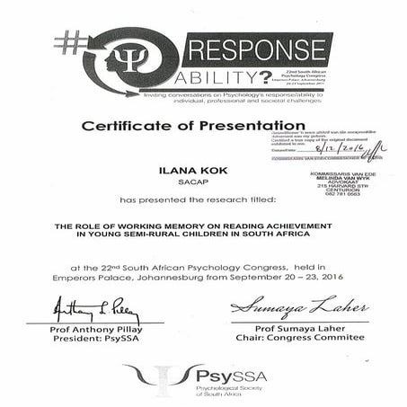 Certificate of Presentation | PDF