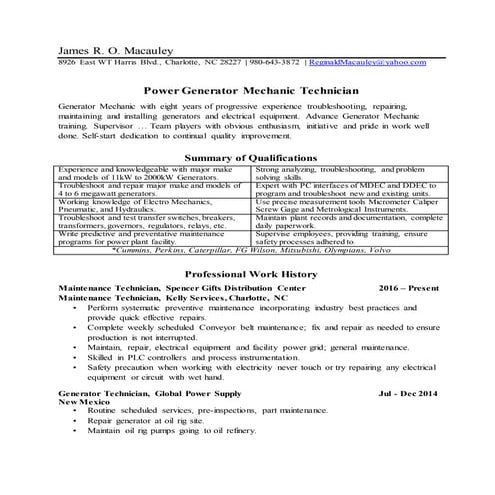 Rev02 Resume of James Macauley Nov'16 (3) | DOCX