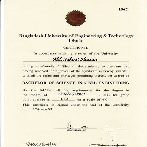 UPRM BS Civil Engineering Diploma