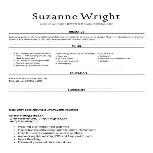 Suzanne Wright Resume 2016 | DOCX