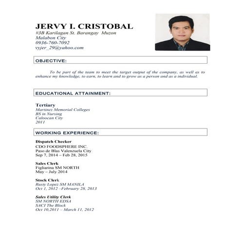 jervy resume 2014 | DOC