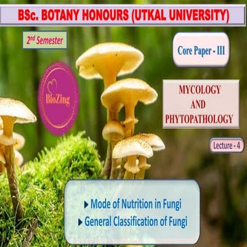 c3l4.pptx bsc botany fungi general characteristic | PPTX