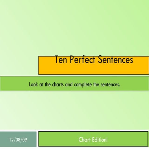 C3 Ten Perfect Sentences Pie Chart | PPT