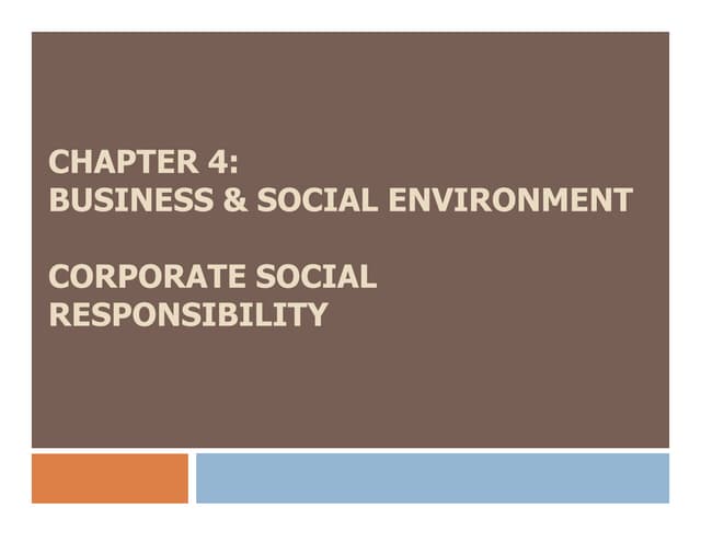 Corporate Social Responsibility | PPTX