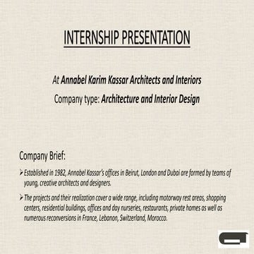 INTERNSHIP PRESENTATION | PDF