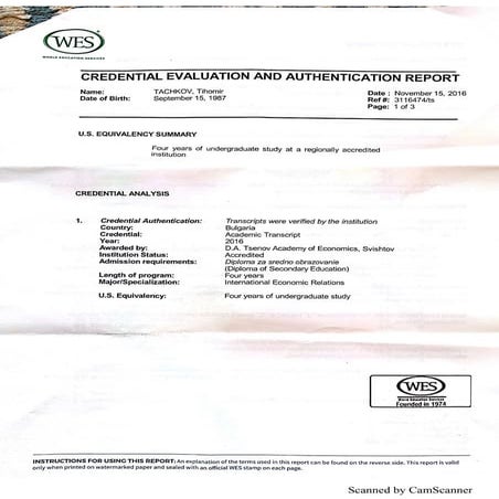 Academic Transcript (American) | PDF