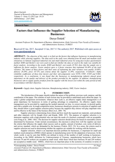 A Review Of Multi-Criteria Decision Making Techniques For Supplier Evaluation And Selection ...