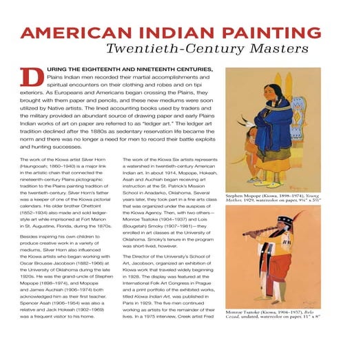 American Indian Painting gallery guide | PDF | Drawing and Sketching ...