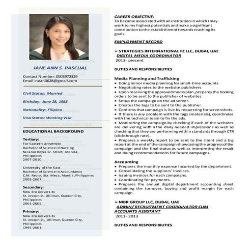 JANE ANN PASCUAL CV | DOCX