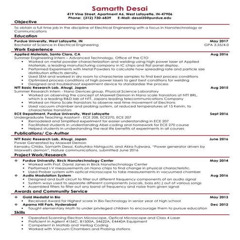 SAMARTH Resume | PDF